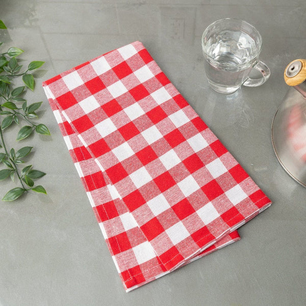 Red cotton tea towels store